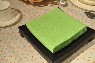 Cina Grandi 40*40cm di conversione 30 tovaglioli di cena decorativi di conteggio Emerald Green Color in vendita