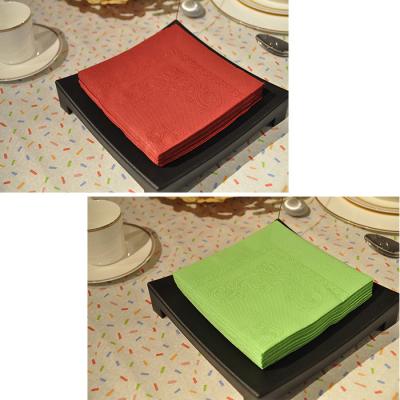 Cina panno di 140gsm 33x33cm come la decorazione delle stoviglie del tovagliolo di carta di colore in vendita