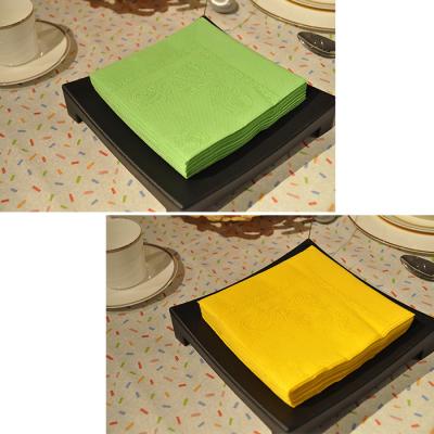 Cina Colore giallo del sole di 100 di conteggio 2Ply della carta tovaglioli della bevanda in vendita