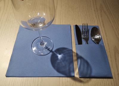 China Blu di bambino eliminabile domestico variopinto dei tovaglioli di cena grande for sale