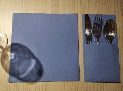 Cina Blu di bambino eliminabile domestico variopinto dei tovaglioli di cena grande in vendita