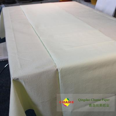 Cina Tovaglie di carta premio bianche eliminabili 51gsm con la copertura di plastica della Tabella in vendita