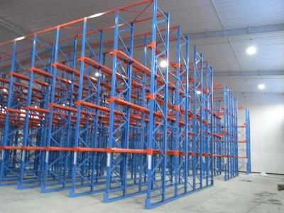 China FIFO Steel Drive-in Pallet Racking 800 kg/layer For Refrigerator, Adjustable for sale
