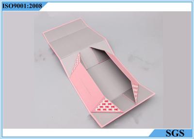 China Bronzing Foldable Makeup Gift Box Pink Copperplate Paper High Smoothness for sale