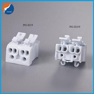China 2 3 4 5 Poles 450 Volt 24 Amp Push In Cable Wiring Connector For LED Lights for sale