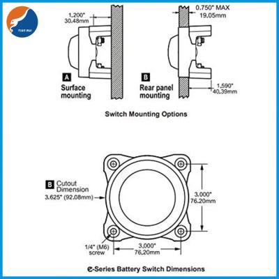 China Dual Circuit Plus Battery ON Off Selector 4 Position Marine Rotary Switch 350A 5511E for sale