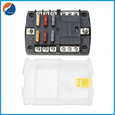 China 6 Way ATY ATO ATC Blade Fuse Holders Car Automotive Fuse Block with Negative Bus Bar for sale