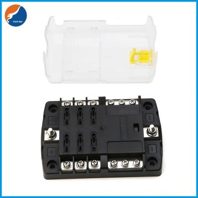 China 6 Way ATY ATO ATC Blade Fuse Holders Car Automotive Fuse Block with Negative Bus Bar for sale