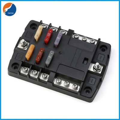 China 6 Way ATY ATO ATC Blade Fuse Holders Car Automotive Fuse Block with Negative Bus Bar for sale
