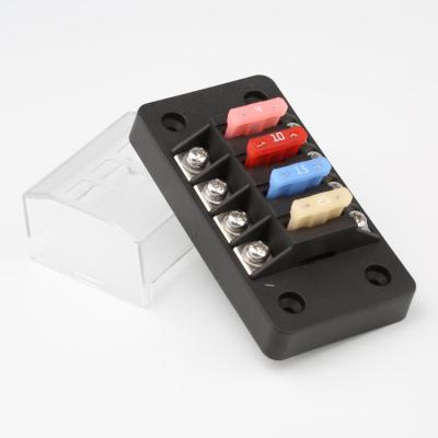 Китай Мотоцикл Автомобиль Автомобильный 4 Way Standard Blade Fuse Holder Box Block с крышкой и набором этикеток продается