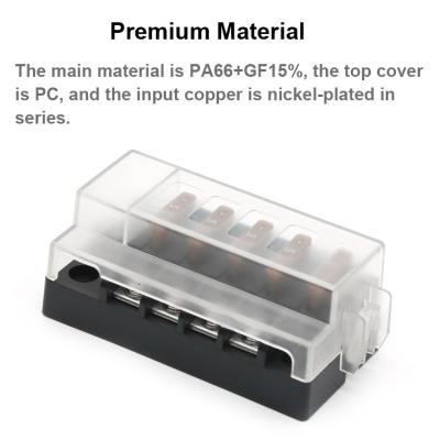 China Marine 6 Circuit 12 Volt 30 Amp Universal Automotive Fuse Block Holder Box For Boats for sale