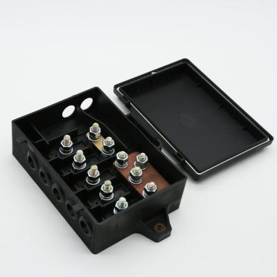 China 5P 5 Ways 200A Rated Current 48V DC MIDI Fuse Holder Electrical Junction Box for ANS MIDI Fuse for sale