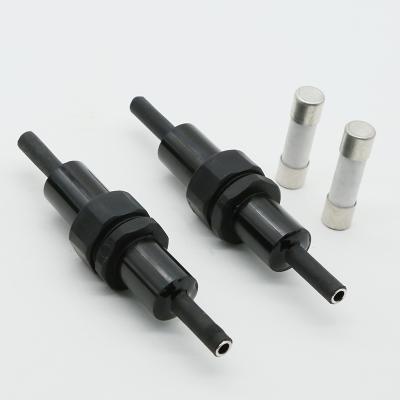 China IP67 Waterproof 600V In-line Fuse Holder for 10x38mm Fuses with Bakelite Housing and Silicone Casing for sale