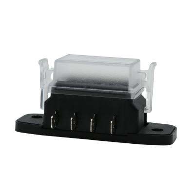 China 12V/24V 4 6 8 10 Way Circuit Automotive Fuse Box with 40A Rated Current and Transparent Cover for sale