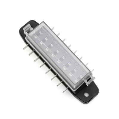 China 12V/24V 4 6 8 10 Way Circuit Automotive Fuse Box with 40A Rated Current and Transparent Cover for sale