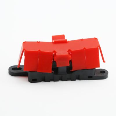 China Red PVC Shell Black Base 1P 2P 3P 4P 5P 6P Etc Mega ANM Fuse Box Combination Car Fuse Box Holder 40 Amp case Fuse Holder for sale
