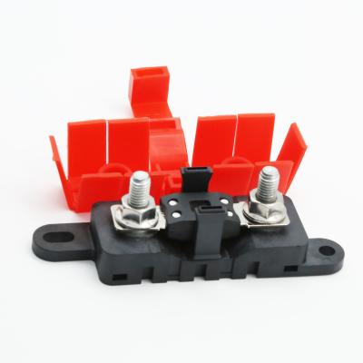 China M8 Stud Hole Flexible PVC Cover Multiple High Current MEGA ANM Fuse Holder with Red Flexible Shell for sale