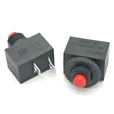 China Miniature Mini Motor Thermal Circuit Breaker Overload Protector 250V AC 5A to 16A for Row Plug Socket for sale