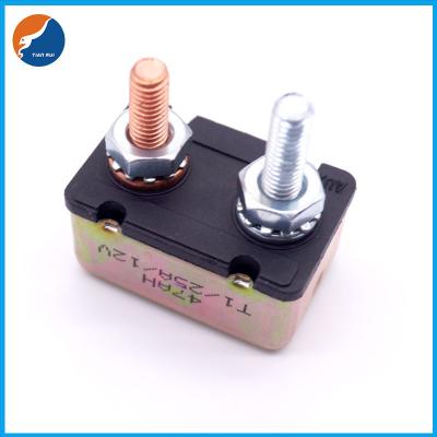 China 12V / 28VDC 50 Amp Automotive Circuit Breaker Auto Reset Metal Cabinet Stud for sale