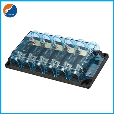 China BANL-B6 In-Line 6 Way Position Circuit Fuse Holder Clear Plastic Case Power Distribution Car Automotive ANL Fuse Blocks for sale