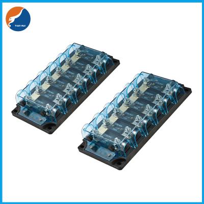 China BANL-B6 In-Line 6 Way Position Circuit Fuse Holder Clear Plastic Case Power Distribution Car Automotive ANL Fuse Blocks for sale