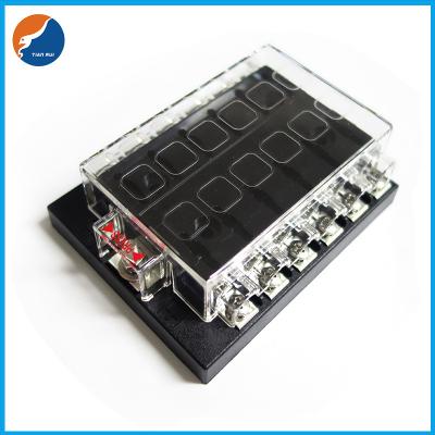 China 1 Input 12 Output Multiway Automotive Blade Fuse Block Without LED Indicator for sale