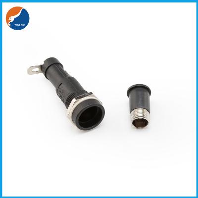 China H3-9 Screw Cap Quick Connec PCB Glass Tube Type 6x30mm Black Electrical Panel Mount Fuse Holder for sale