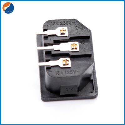 China R14-A-1AB4 Panel Mount Screw Secure 3 PIN IEC Electrical Plug Copper C14 AC Power Socket for sale
