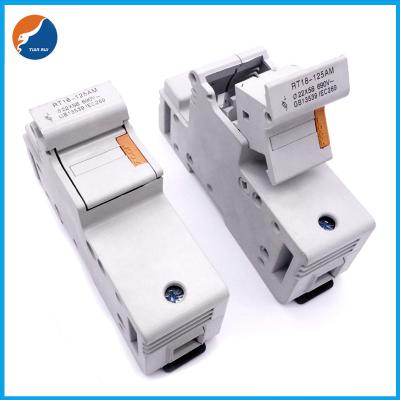 China 1P 125A DC 1000V 690V Solar 22x58mm Cylinder Porcelain Fuse Base Holder For PV System for sale