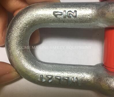 China Forged Rigging D Type Marine Shackle for sale