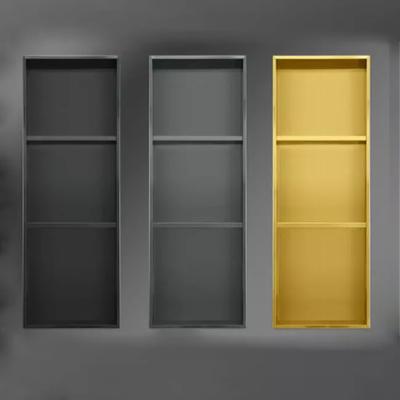 Cina Il colore nero su misura 316 di griglia 304 ha spazzolato il posto adatto decorativo della doccia della parete del bagno di acciaio inossidabile della linea sottile in vendita