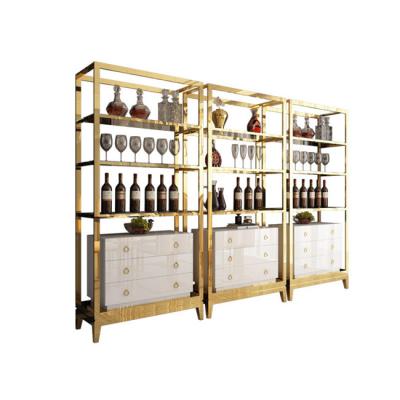 Cina La scaffalatura dorata dell'esposizione del Governo del vino di acciaio inossidabile della cucina ha personalizzato in vendita
