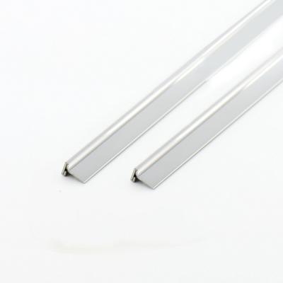 China 304 V Grooved T Shape Tile Trim Gold Hairline Mirror Stainless Steel Edge Trim for sale