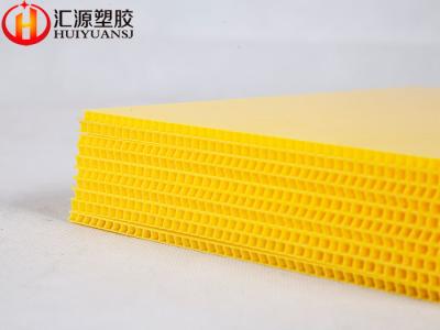 China ISO14001 Reusable Durable Yellow Corrugated Plastic Sheets for sale