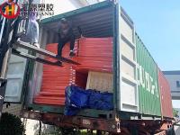 China Lightweight PP Corrugated Plastic Sheets , Orange Corrugated Plastic Sheets for sale