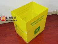 China Heavy Duty Yellow Reusable Corrugated Plastic Box for sale