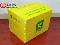 China Printable Reusable Yellow Corrugated Plastic Totes for sale