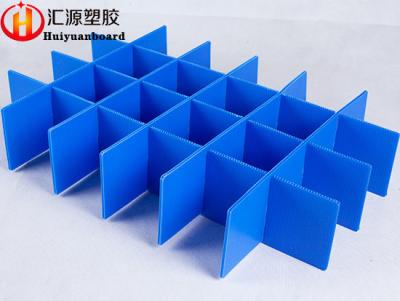 China Divisores plásticos ondulados empilháveis, caixas de armazenamento azuis de Correx à venda