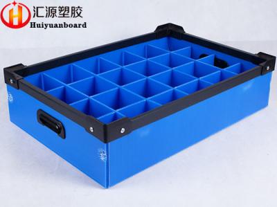 China Divisores plásticos ondulados empilháveis, caixas de armazenamento azuis de Correx à venda