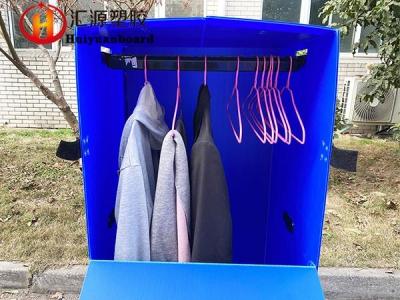 China Foldable Lightweight Corrugated Plastic Wardrobe Box For Moving for sale