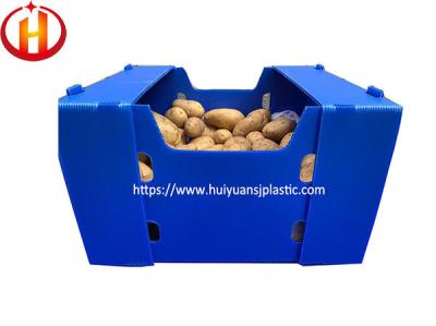 China Stackable Foldable Corrugated Plastic Box For Packaging Fruits Vegetables for sale