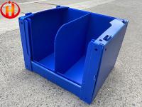China Flat Foldable Correx Corrugated Plastic Box With Dividers Reusable for sale