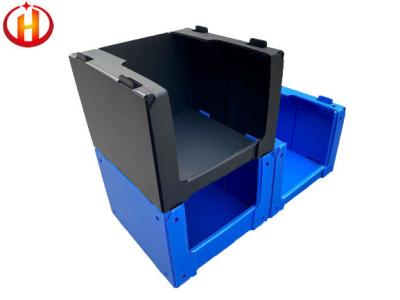 Chine Poubelles en plastique ondulées réutilisables pliables noires ou adaptées aux besoins du client à vendre