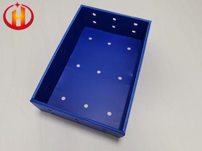 Cina Pp ondulati blu non tossici su ordinazione che imballano scatola per frutti di mare in vendita