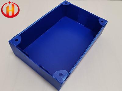 Cina Di plastica blu riutilizzabile ondulato porta pieghevole in vendita