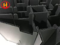 China Black ESD Pp Plastic Corrugated Dividers Custom Foldable for sale