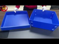 Bulk corrugated plastic totes with lids