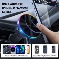 China Customized Car Magnetic Wireless Charger Hidden With Light Shut Off Function for sale