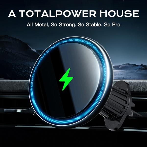 Quality Running Light Wireless Magnetic Car Charger Customizable Flexible Mounting for sale