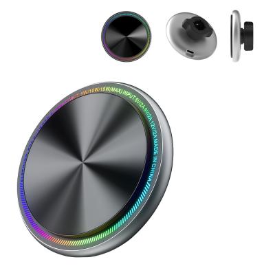 China Magnetic Wireless Charging Car Phone Holder With Running Light And Customizable Logo for sale